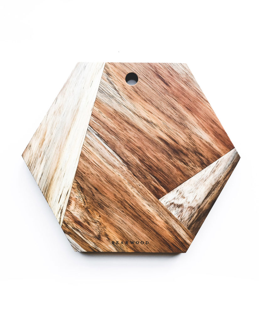 Hexagonal Chopping - Serving Board - Bearwood Workshop Wanaka